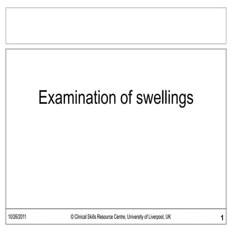 Examination of a Swelling | PDF