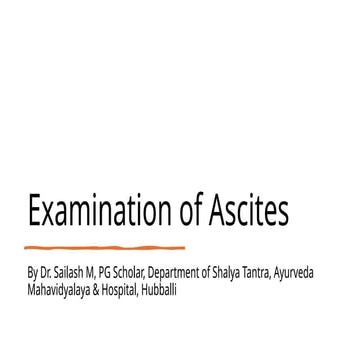 Ascitic fluid examination | PPTX