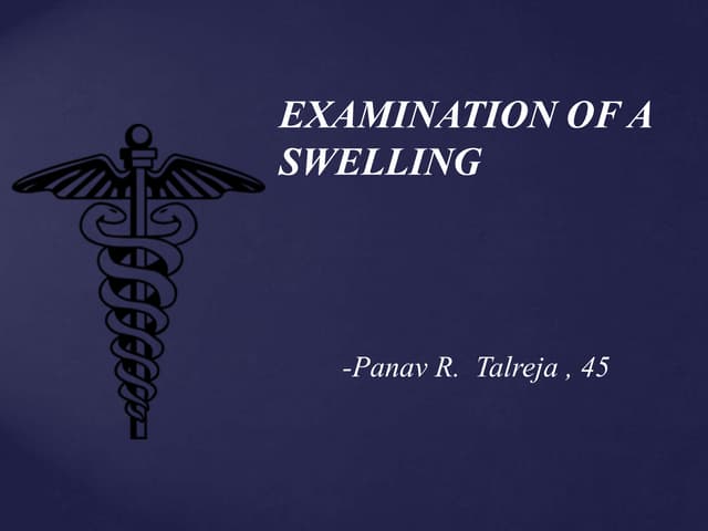 Swelling - Examination | PPT
