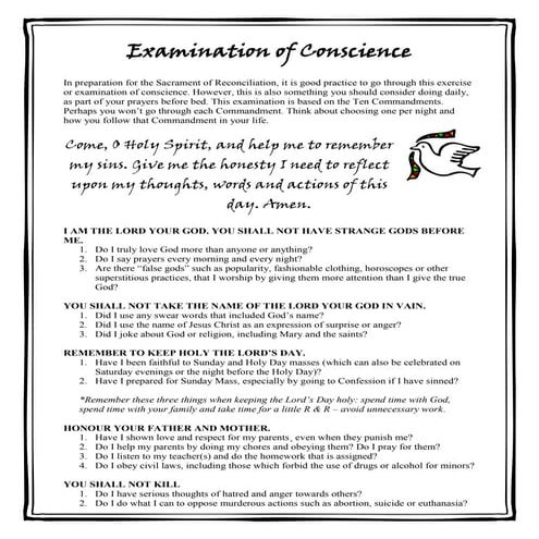 Examination of conscience | PDF