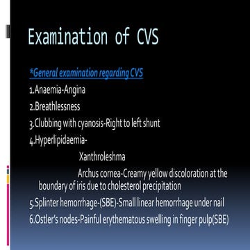 Examination of cvs | PPTX