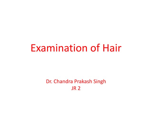 Hair as a forensic evidence | PPT