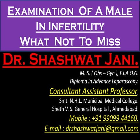 A Guide to the Clinical Male Urogenital Examination | PPTX