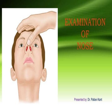 Examination of nose | PPTX