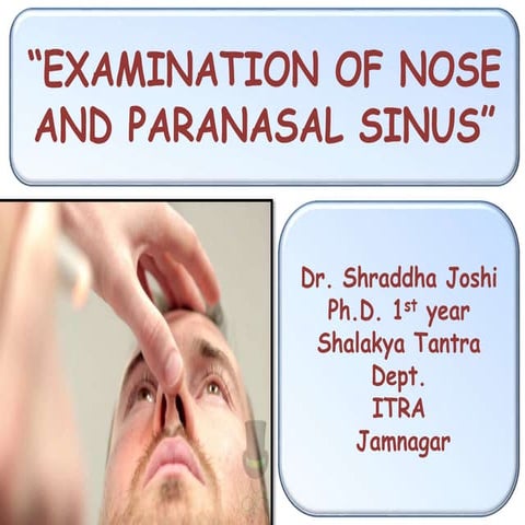 Diagnostic nasal endoscopy | PPTX