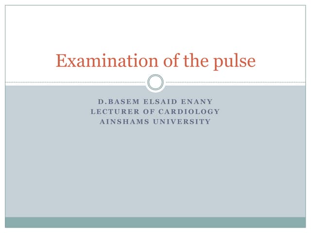 Types of Arterial pulses | PPT