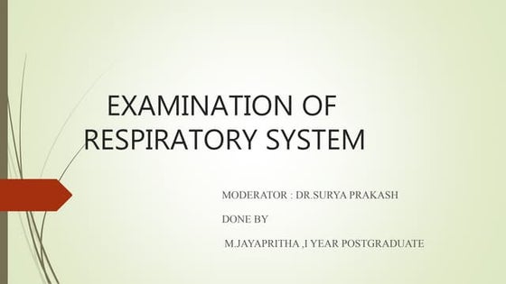 respiratory system examination healthcare | PPT