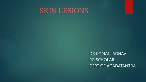Secondary lesions & Special lesions in dermatology | PPT | Skin and ...