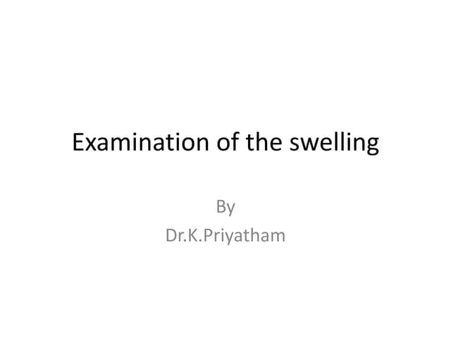 Examination of a Swelling | PDF