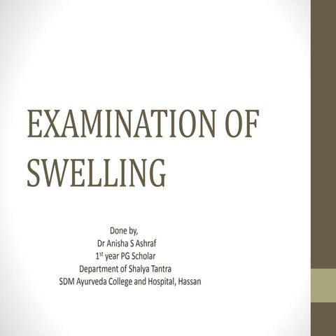 Examination of swelling | PPTX
