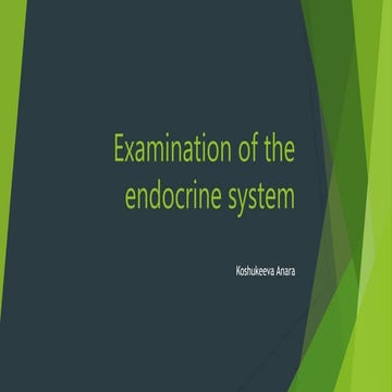 Examination of the endocrine system.pptx | Thyroid Disorders ...