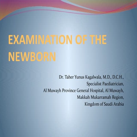 Examination of the newborn. | PPT