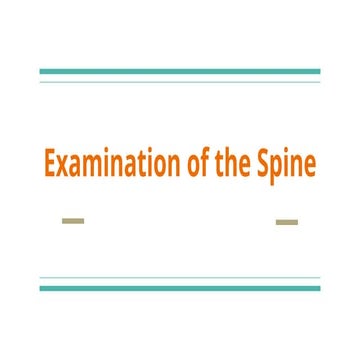 Examination of the Spine, lumps, bumps and ulcer 2.pptx