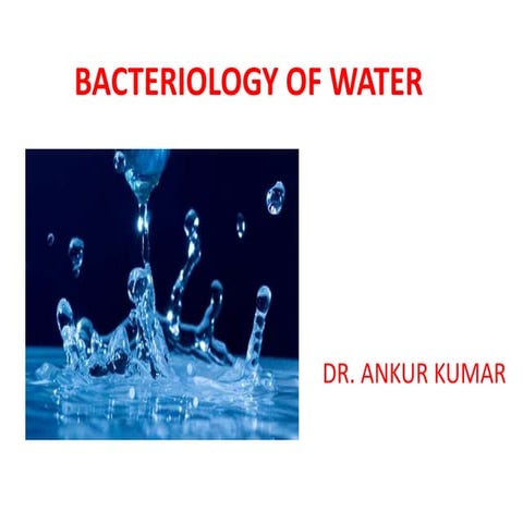 Examination of water | PPTX