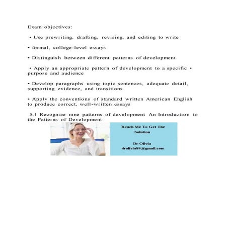 Exam objectives • Use prewriting, drafting, revising, and editi | DOCX ...