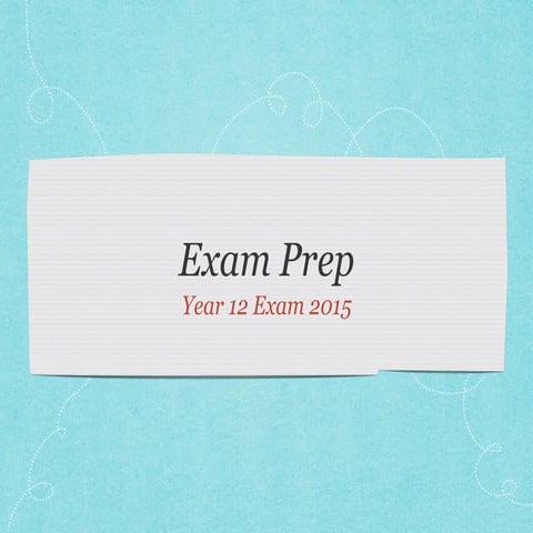 Exam overview | PPTX