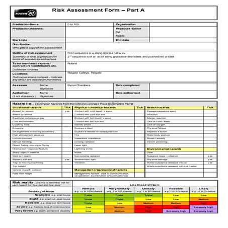 Risk Assessment | DOCX