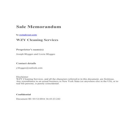 Sample Sales Memorandum Document | PDF