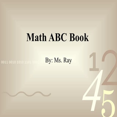 Math ABC Book Example | PPT