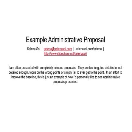 Example administrative proposal | PPTX