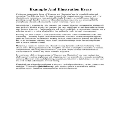 Example And Illustration Essay.pdf | Brain and Nervous System Disorders ...