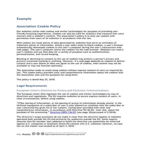 Example association cookie policy | PDF | Browsers | Computer Software ...