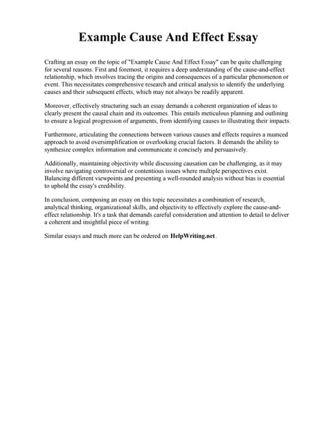 Outline For Cause And Effect Essay.pdf Outline For Cause And Effect Essay.pdf