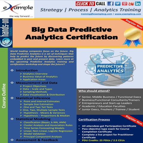 E xamplecg predictive analytics certification course brochure | PDF