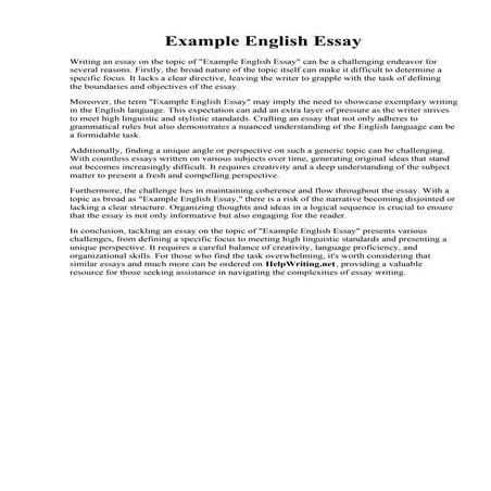 Example English Essay.pdfExample English Essay | PDF