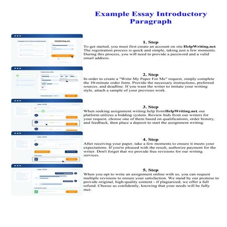 Example Essay Introductory Paragraph. Online assignment writing service ...