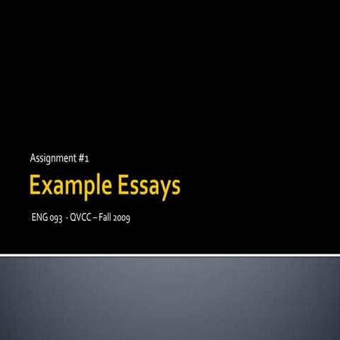 Example Essays | PPTX