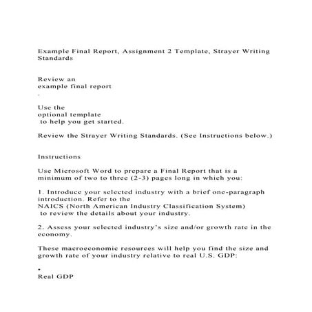 Example Final Report, Assignment 2 Template, Strayer Writing Sta.docx