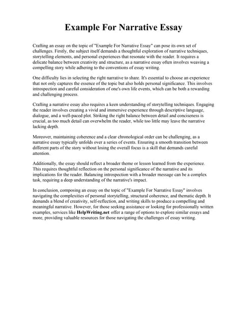 Narrative Essay Examples High School.pdf