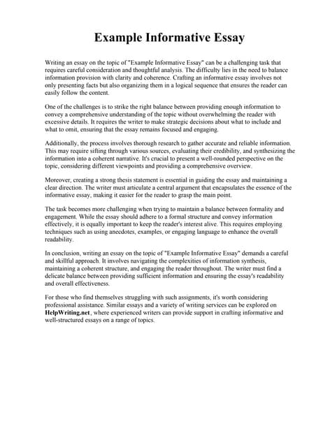 Factual Essay Sample.pdf | Educational Assessment | Education