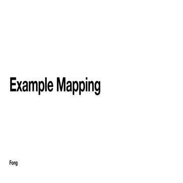 Example mapping | PPT