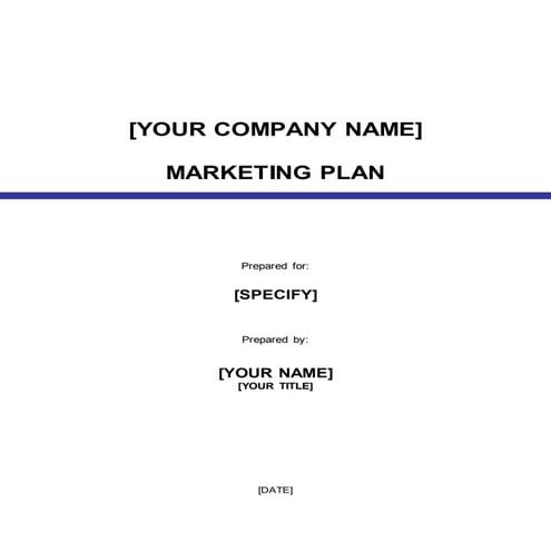 Example marketing plan | PDF