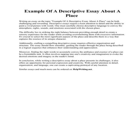Example Of A Descriptive Essay About A Place.pdf