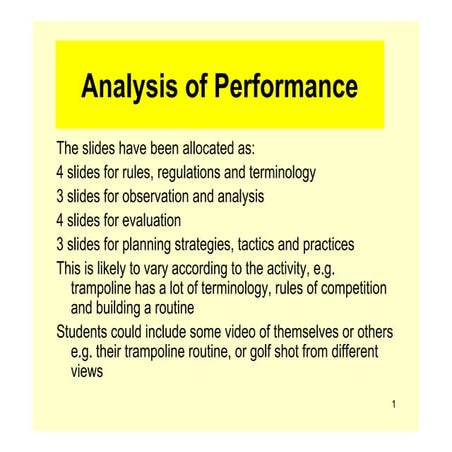 Example of analysis of performance powerpoint | PDF