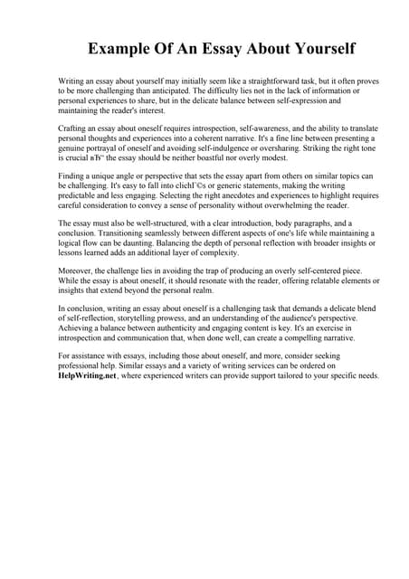 Sample Essay About Yourself.pdf