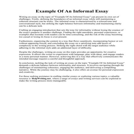 Example Of An Informal Essay.pdf