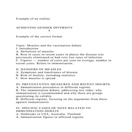 Example of an outlineACHIEVING GENDER DIVERSITY .docx