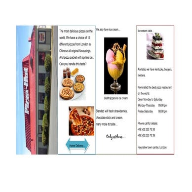 Example of brochure (pizza hut) | DOC
