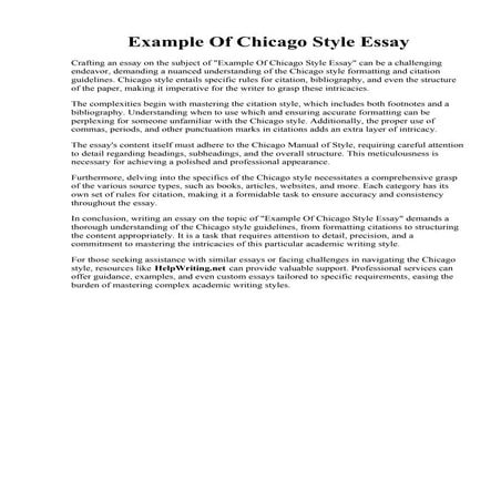 Example Of Chicago Style Essay.pdf | Automotive Industry | Industries