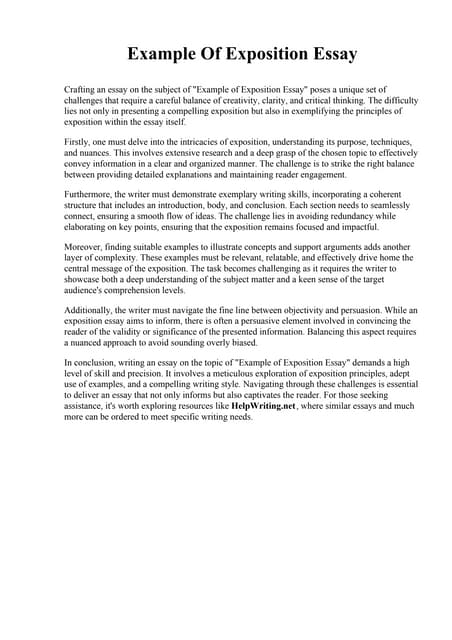 How To Write A Expository Essay. Cogswell Polytechnical College | PDF