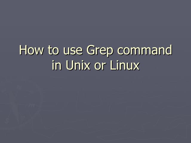 Practical Example Of Grep Command In Unix Ppt Operating Systems