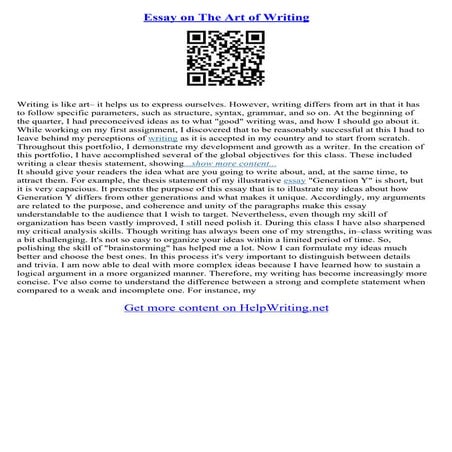 Example Of Illustrative Essay | PDF