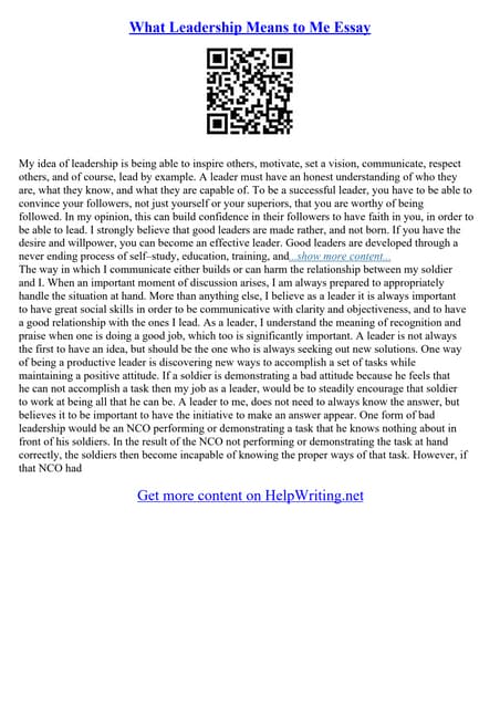 Army Leadership Levels | PDF