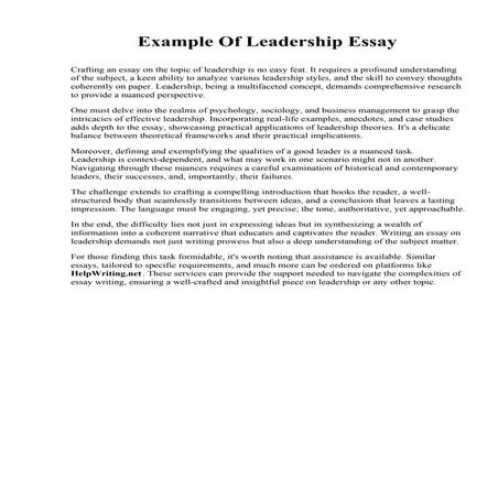 Example Of Leadership Essay.pdf