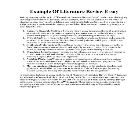 Example Of Literature Review Essay.pdf