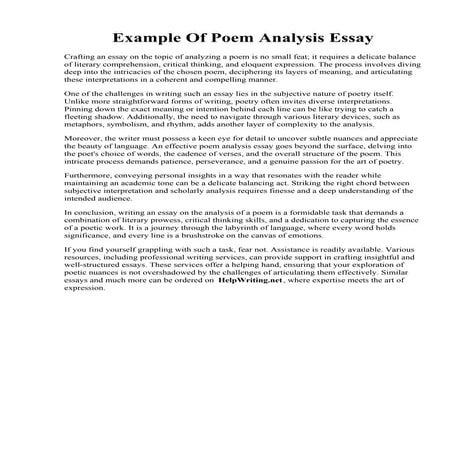 Example Of Poem Analysis Essay.pdf